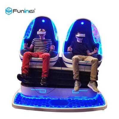 China Two Players Double Seats 9D Virtual Reality Simulator / VR Egg Cinema for sale