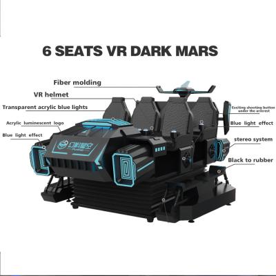 China 220V multiplayer  black  appearance  vr games 6 seats 9D Virtual Reality Simulator for sale