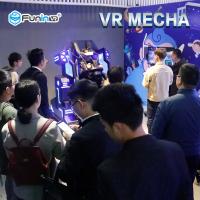 China Theme Park 9D VR Simulator Single Players VR Mecha Black With LED Lights for sale