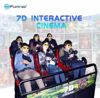 China 110V Fights Shooting Game 7D Cinema Simulator Rider Metal Screen 6 / 9 Seats for sale