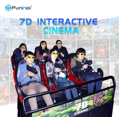 China 110V Fights Shooting Game 7D Cinema Simulator Rider Metal Screen 6 / 9 Seats for sale