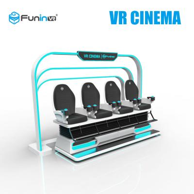 China 3KW 4 Players 9D Virtual Reality Simulator With  Electric Motion System For Teenagers for sale