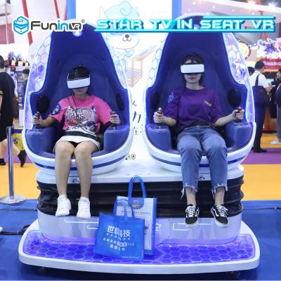 China 360 Rotation Virtual Reality Simulator Two Seats VR Egg Cinema For Amusement Park for sale