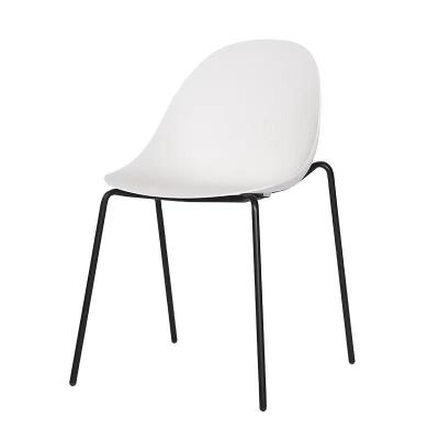 China Studio 6 White Chair Gemini Hotel Task Chair PP Material and Black Metal Legs Hotel Chairs for sale