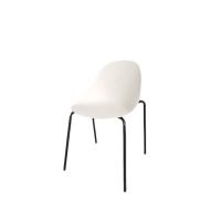China Hotel Chair Hotel Task Chair PP Material and Black Metal Legs Studio 6 White Chair for sale