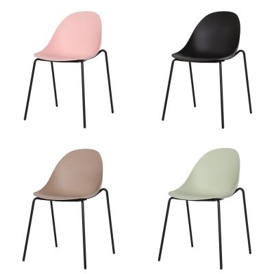 China Motel 6 Hotel Dining Chair Simple Style Hotel Breakfast Chair Steel Frame Hotel PP Chair for sale