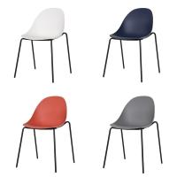 China Motel 6 Hotel Dining Chair Simple Style Hotel Breakfast Chair Steel Frame Hotel PP Chair for sale
