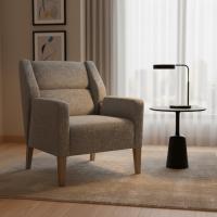 China Homewood Daybreak High Back Lounge Armchair COM/COL Customizable Fabric Hospitality Seating for Luxury Hotel Guestroom and Suite for sale