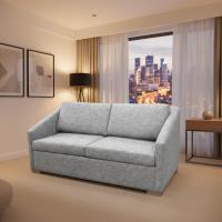 China Homewood Daybreak Series Sofa Sleeper Customizable Hospitality Sofa Bed with Track Arm for Luxury Hotel Suite and Guestroom for sale