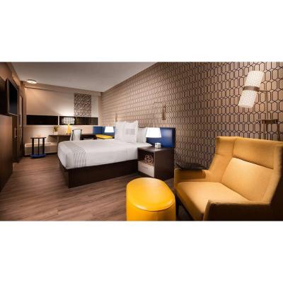 China GLO Hotel Furniture Room Sets Queen Bed Standard Hotel Quality Lounge Sofa Fridge Cabinet Boutique Modern Usa Hotel Furniture for sale