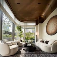 China Songdesign Modern Luxury Villa Living Room Furniture Sofa Set Headboard Throne Chairs Hotel Grade Fabric Eco-Friendly 5-Year for sale