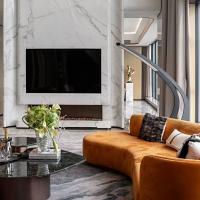 China Luxury Modern Living Room Furniture Set Songdesign Eco-Friendly High-End Home Decoration Custom Adjustable Sofa Coffee Table for sale