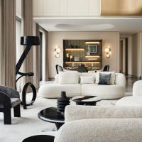 China American Luxury Villa Living Room Furniture Set Modern Design Wood Headboard Sofa Throne Chairs for High End Home Decoration for sale