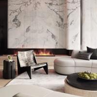 China Luxury Modern Songdesign Living Room Set Custom Design Eco-Friendly Leather One-stop Decoration Design High-end Home Elegant for sale