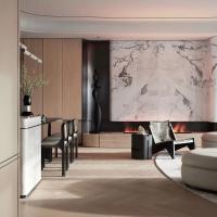 China Luxury Modern Songdesign Living Room Set Custom Design Eco-Friendly Leather One-stop Decoration Design High-end Home Elegant for sale