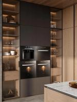 China Modern Waterproof Wooden Island Kitchen Cabinet with Glass for Bathroom Laundry Room Apartment Home Use for sale