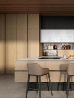 China Modern Waterproof Wooden Island Kitchen Cabinet with Glass for Bathroom Laundry Room Apartment Home Use for sale
