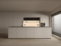 China Luxury Modern Kitchen Island Cabinet for Hotel Lobby VIP Suite Premium Plywood Material Custom Finish High End Interior Design for sale