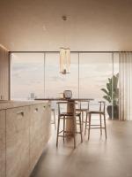 China Low MOQ Custom Kitchen Cabinet with UV Coated Plywood Surface Easy to Clean and Scratch Resistant for Busy Family Kitchen for sale