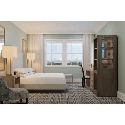 China New Design DOLCE Boutique Wooden Hotel Single Bed Hotel Furniture king Size Metal Bed Frame Luxury Hotel Furniture Set for sale