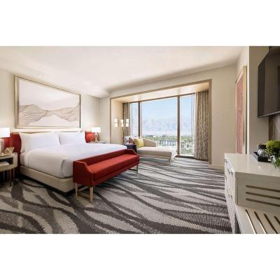 China Conrad Hotels Resort Wholesale Hotel Furniture Guest Room Wardrobe Bed Base Headboard Chairs Liquidation Hotel Bedroom Furniture for sale