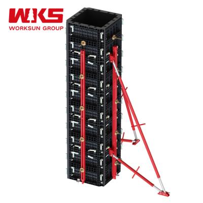 China Black / White Modular Plastic Formwork Interlocking Plastic Formwork For Concrete Slab for sale