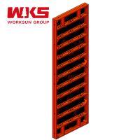 China Customized Steel Frame Formwork Red Metal Concrete Formwork For Water Treatment Plants And Heavy Civil Works for sale