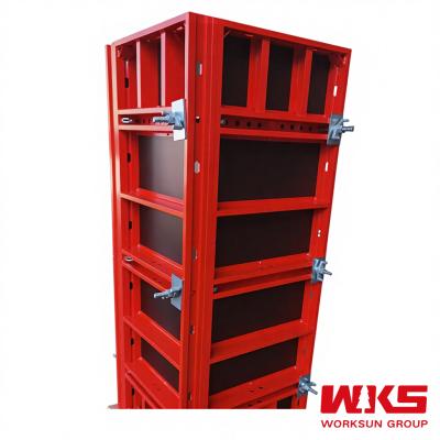 China Red Aluminium Formwork Lightweight Metal Column Formwork With Early Stripping System for sale