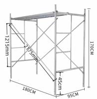 China Galvanized Frame Scaffolding System Prefabricated Steel Frame Scaffolding Sturdy for sale