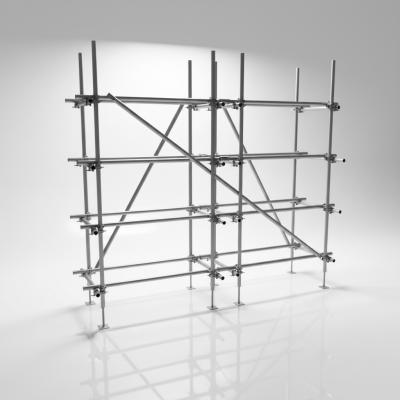 China Robust Cuplock Scaffolding System Durable High Rise Building Scaffolding 48.3mm OD Tube for sale