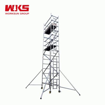 China Aluminum Scaffold Tower for Construction Adjustable Height Mobile Work Platform for sale