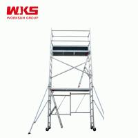 China Mobile Aluminum Scaffold Tower Lightweight Aluminum Folding Scaffolding Stable for sale