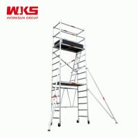 China Standard Size Aluminum Scaffold Tower Stable Aluminum Mobile Scaffold Lightweight For Indoor Maintenance for sale