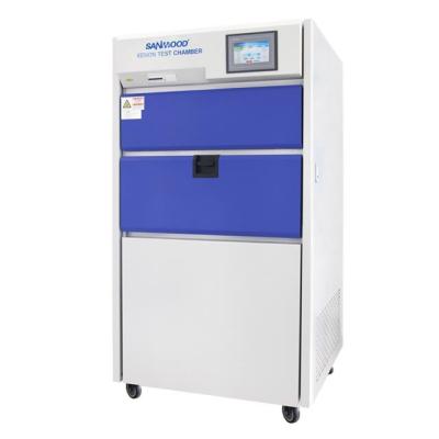 China Xenon Arc Weathering Test Chamber with Water Spray 3 Lamp 2800 cm² Exposure Area for sale