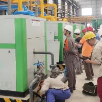China Water Injected Oil Free Screw Air Compressor 110kW 150HP 0.7-1.0Mpa for sale