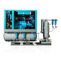 China 22kW 30HP 16 Bar Portable Screw Air Compressor with Integrated Air Dryer 500L Tank for sale