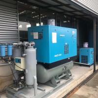 China 22kW 30HP 16 Bar Portable Screw Air Compressor with Integrated Air Dryer 500L Tank for sale