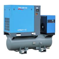 China 20HP 15kW Screw Air Compressor 350L Tank Dryer Integrated All In One for Laser Cutting for sale