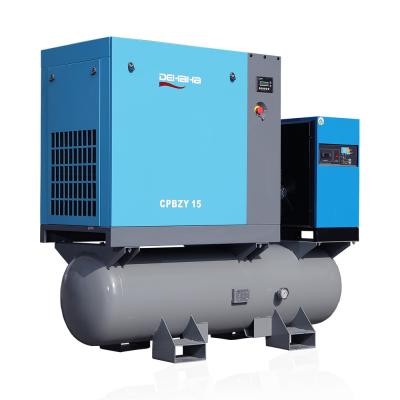 China 15kW 20HP Integrated Screw Air Compressor 1.51m3/min 1.58Mpa Twin Screw Air Compressor for sale