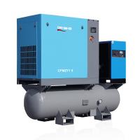 China 20hp 15kw Portable Rotary Screw Air Compressor with Dryer for Laser Cutter 1.58Mpa for sale