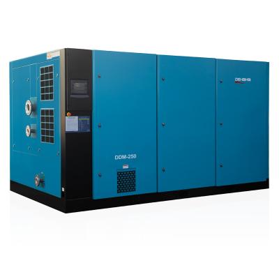 China 250HP 185kW Two Stage Permanent Magnet Screw Air Compressor 39m3/min 8bar Stationary Industrial for sale