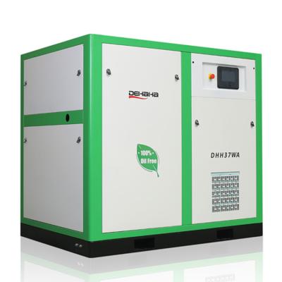 China Water Lubricated Oil Free Rotary Screw Compressor 185 Cfm 10 Bar 37kW for sale