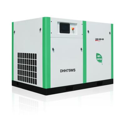 China 75kW 100HP Water Lubrication Oil Free Screw Air Compressor 12.5m3/min 8 bar for sale