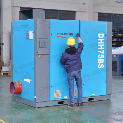 China 75kW 100HP Oil Free Rotary Screw Blower Air Compressor 24.7-82.1m3/min 40-150Kpa for sale