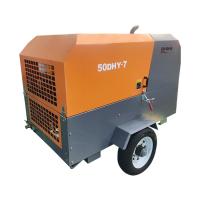 China Stationary Portable Diesel Air Compressor Lubricated Mining Mobile Screw Compressor for sale