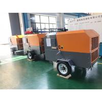 China Stationary Portable Diesel Air Compressor Lubricated Mining Mobile Screw Compressor for sale