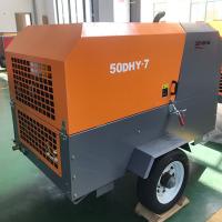 China Stationary Portable Diesel Air Compressor Lubricated Mining Mobile Screw Compressor for sale
