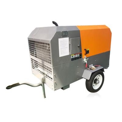 China 10 Bar 175cfm Portable Diesel Air Compressor 50kw Engine Driven Screw Air Compressor for sale