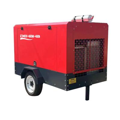 China Two Stage Diesel Industrial Portable Air Compressor 18.5 Kw 8 Bar 140cfm For Mining for sale