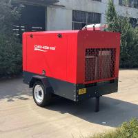 China Industrial Portable Diesel Driven Air Compressor 2 Wheels 8 Bar for sale